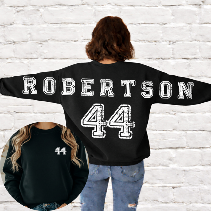 Basic Grunge Name Number Editable Canva Template – Parker & Jo