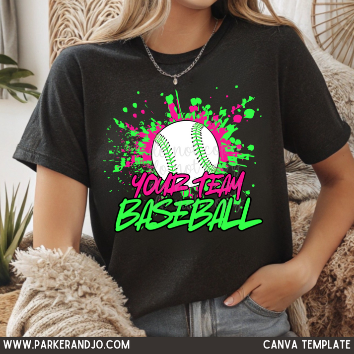 Baseball Splash Canva Template – Parker & Jo