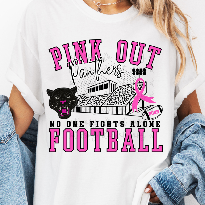 Pink Out Bleachers Mascot Football Canva Template – Parker & Jo