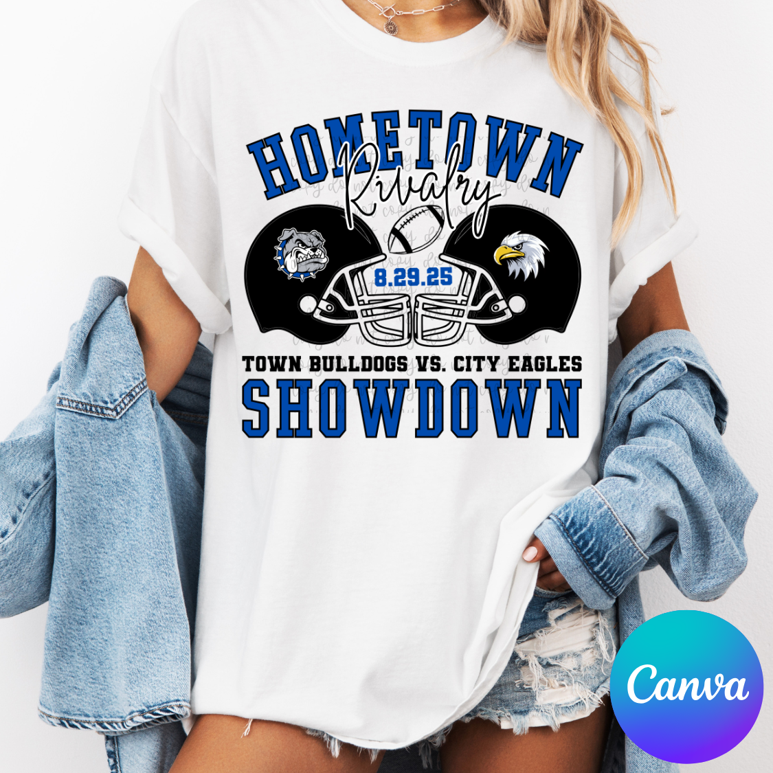 Hometown Rivalry Editable Template – Parker & Jo