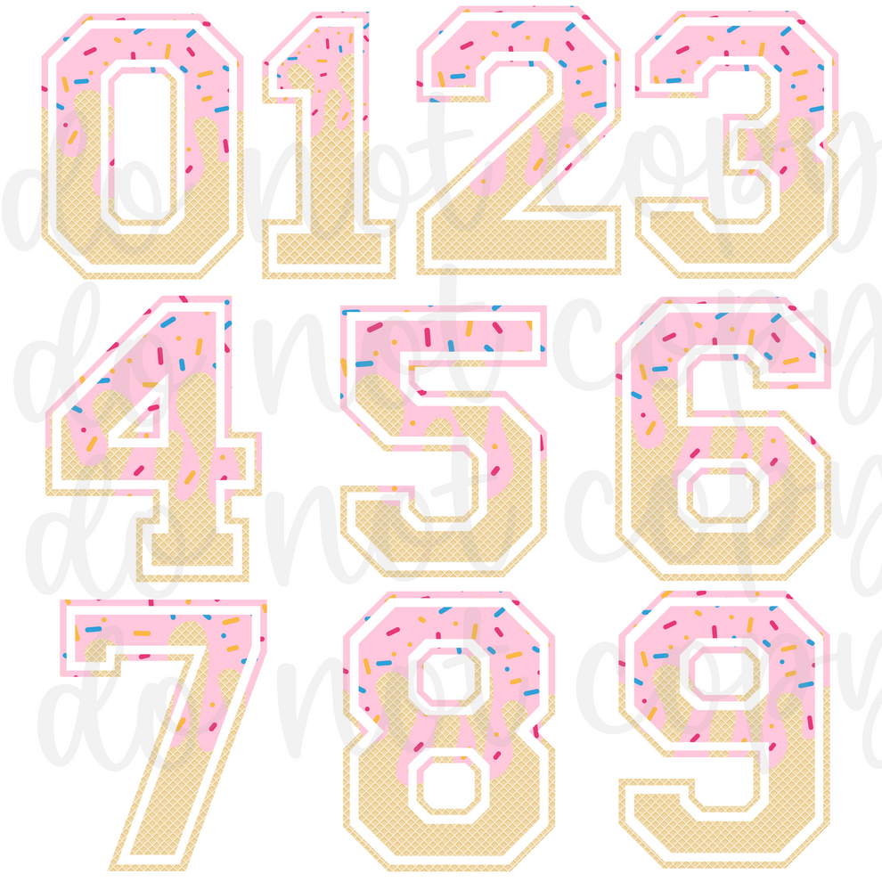 Photoshop .PSD Templates Ice Cream Drip Numbers Bundle – Parker & Jo
