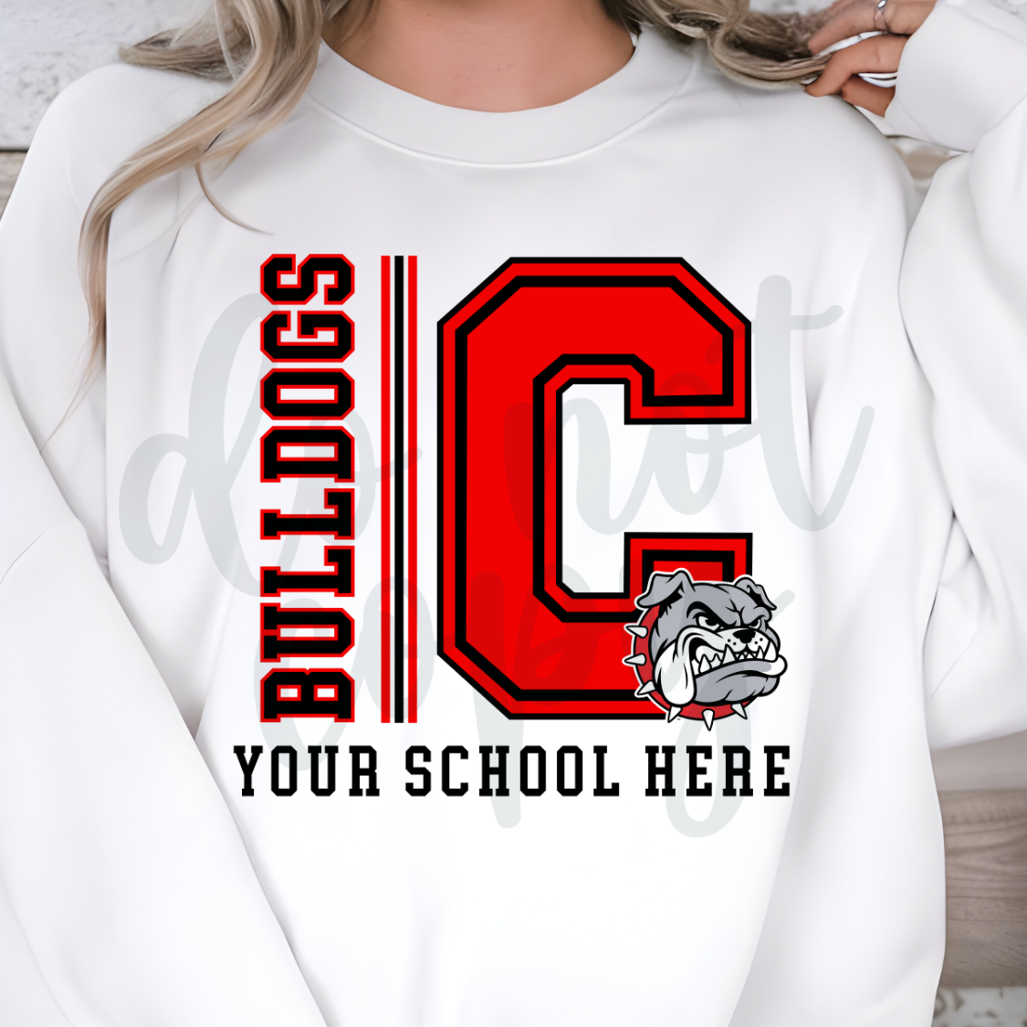 Vertical Stripes Initial Mascot Editable Canva Template – Parker & Jo